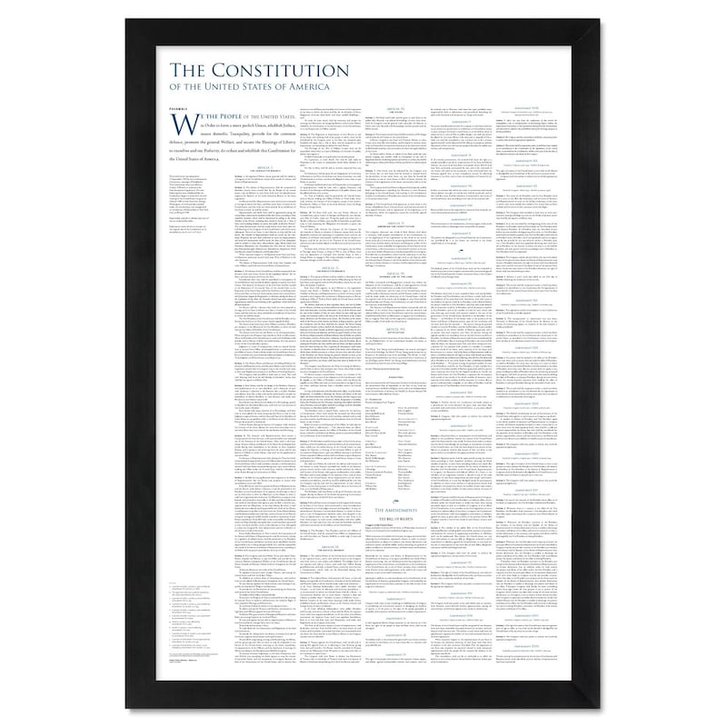 U.s. Constitution Amendments Poster - Etsy