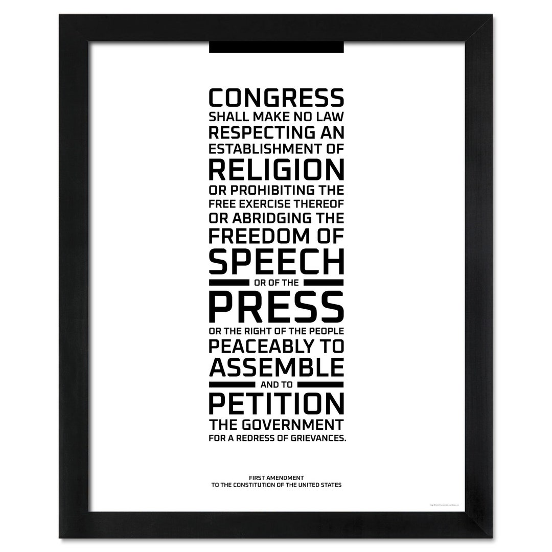 The First Amendment: an Unframed Print - Etsy