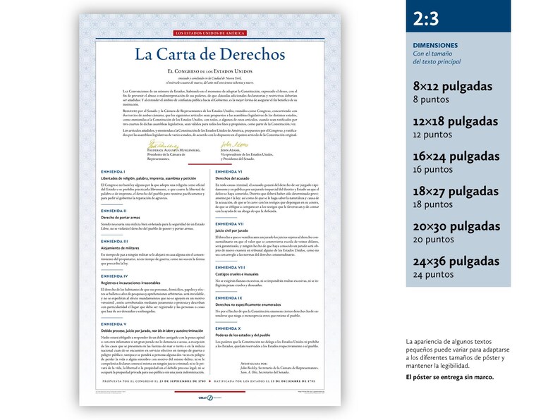 The United States Bill of Rights: A Print in Multiple Sizes — Now Also ...