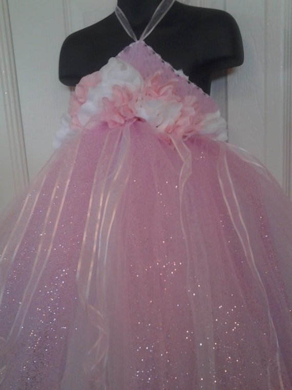 Items similar to Little Princess Flower Girl tutu dress with matching ...