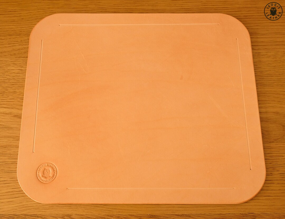 Leather Work Mat or Desk Mat (natural, Frame Border) - Etsy