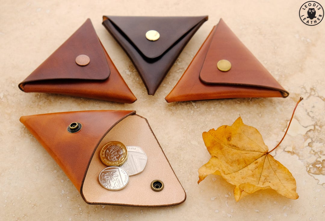 Folded Leather Coin Pouch (various Colours Available) - Etsy