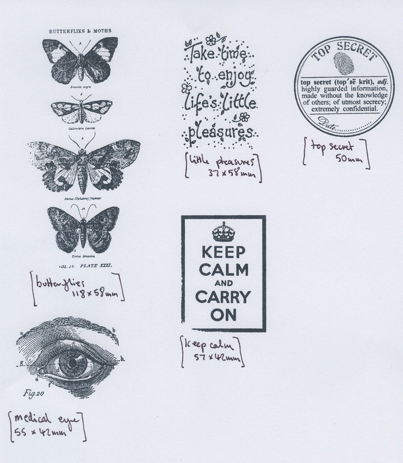 Notebook Add On: Rubber Stamping - Etsy UK