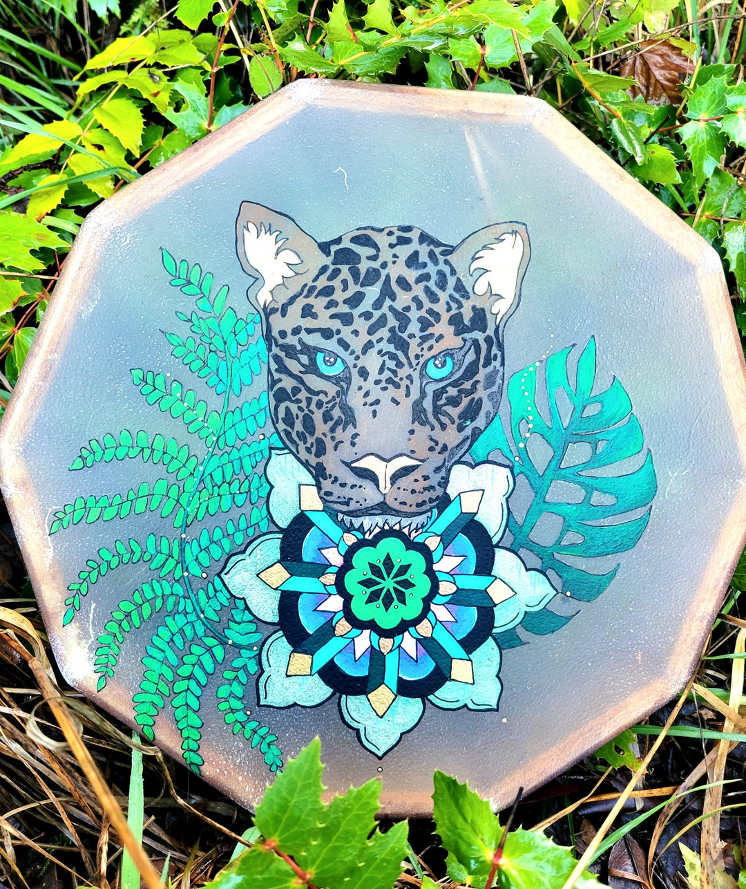 Jaguar Hand Drum - Shamanic/ceremony - Etsy