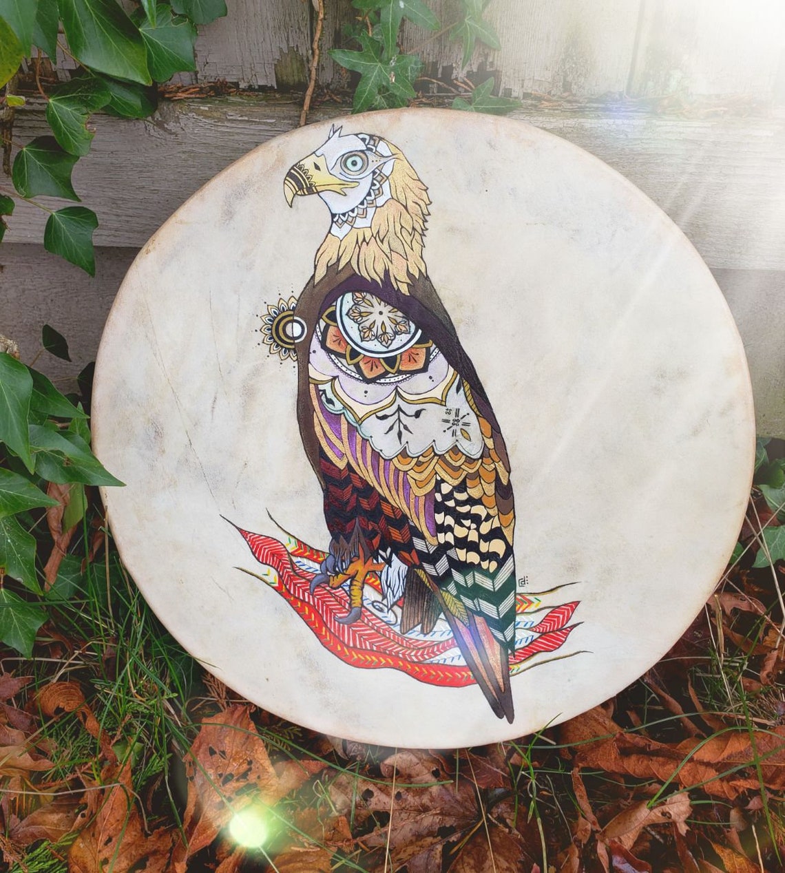 MÉTIS EAGLE Drum - (14"-16") Different Drum Styles, Buffalo, Elk, Deer ...
