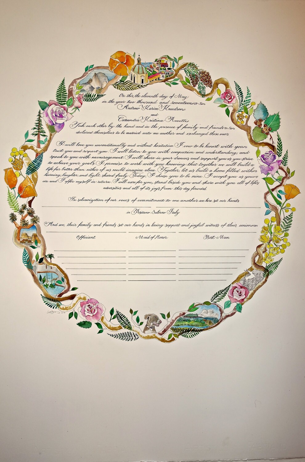 Wedding Vows Illuminated by Personal Symbols - Etsy