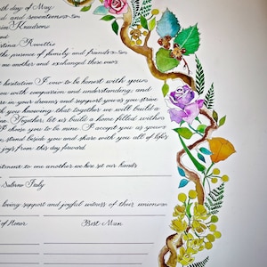 Wedding Vows Illuminated by Personal Symbols - Etsy
