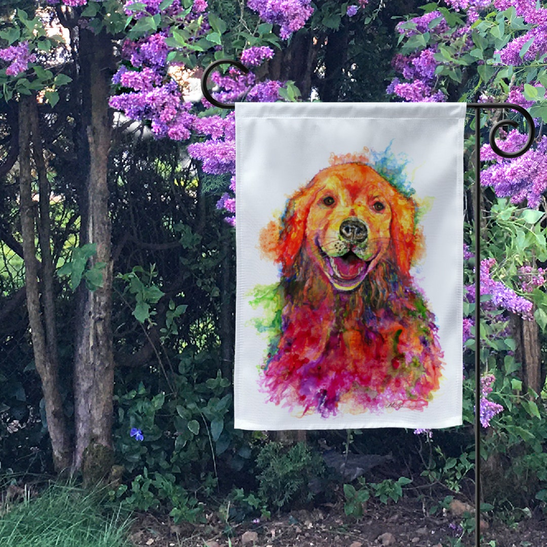 Golden Retriever Double Sided Garden Flag Retriever Yard - Etsy