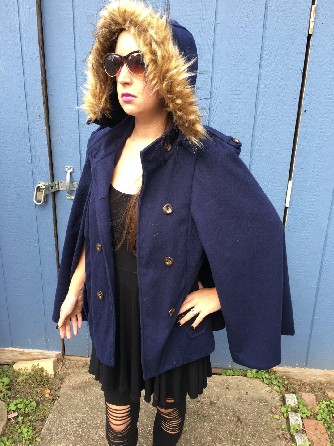 Hooded Cape/ Jacket; Steampunk/ Cyberpunk Style - Etsy