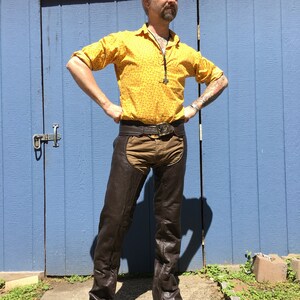 Brown Leather Chaps, Steampunk, Western, Biker - Etsy