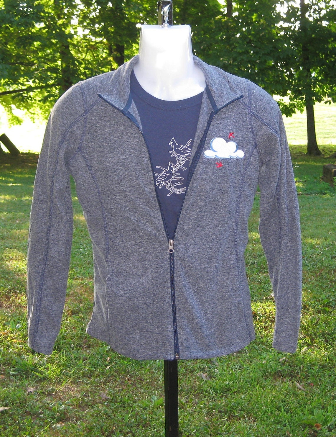 Red Bird Full Zip Fleece Jacket - Etsy