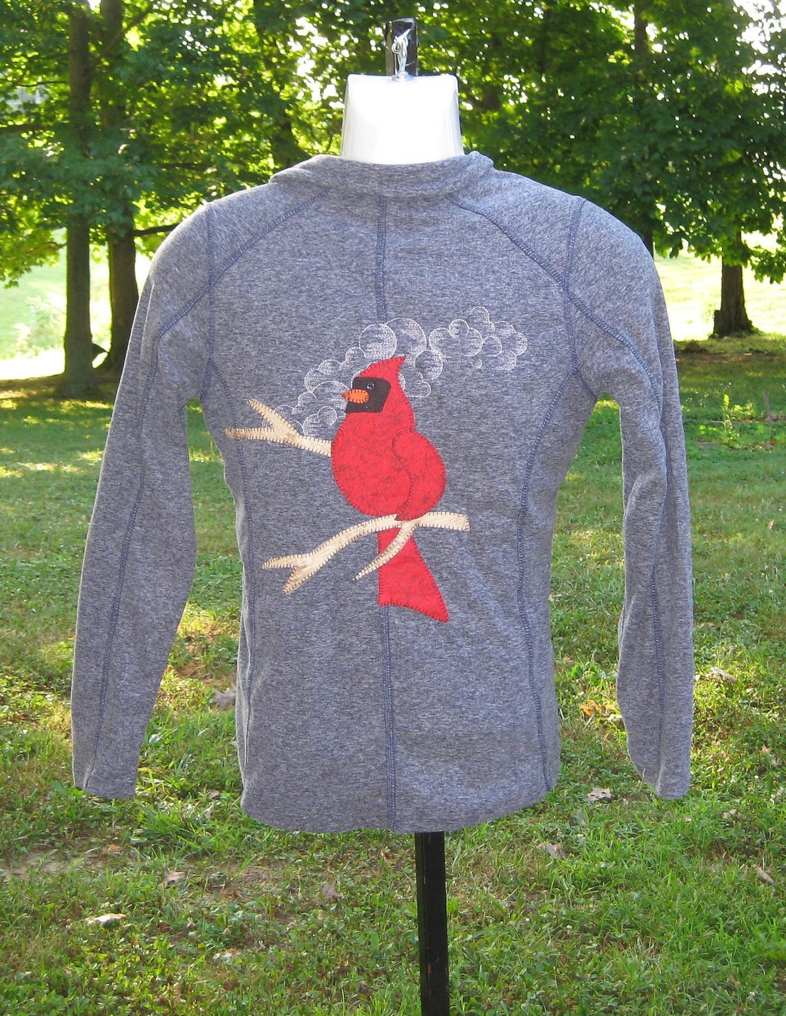 Red Bird Full Zip Fleece Jacket - Etsy