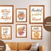FALL PRINTABLE ART Set of 6, Fall Wall Decor, Printable Thanksgiving ...