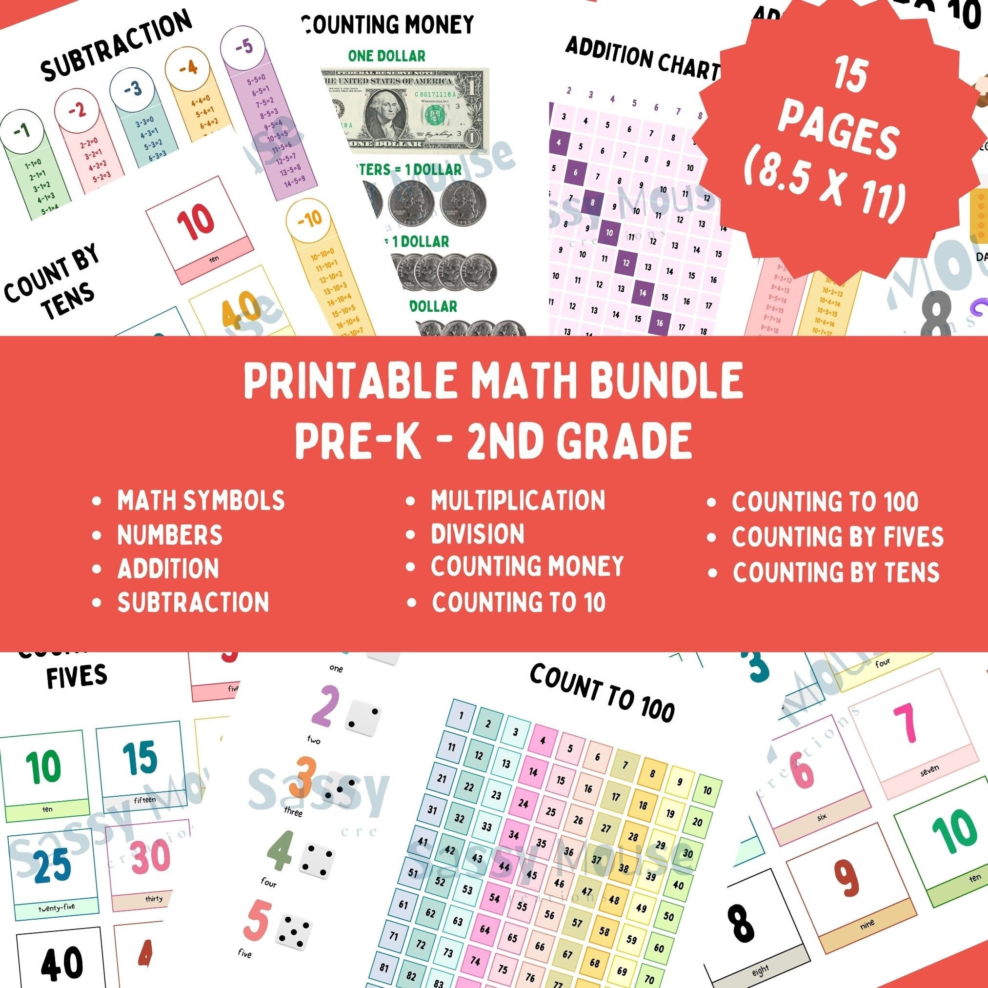 Math Learning Bundle | K-3 Classroom Printables | Homeschool PDF ...