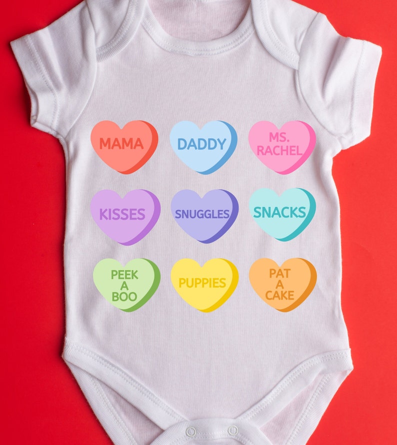 Valentine's Day Candy Heart PNG, Conversation Heart PNG for Baby ...