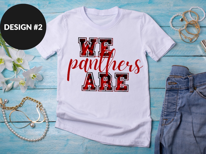 Panthers Spirit Wear PNG: Red and Black Mascot Sublimation (digital ...