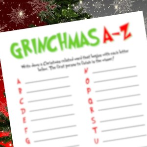 Grinch Christmas Party Game Bundle: Printable Holiday Games (digital ...