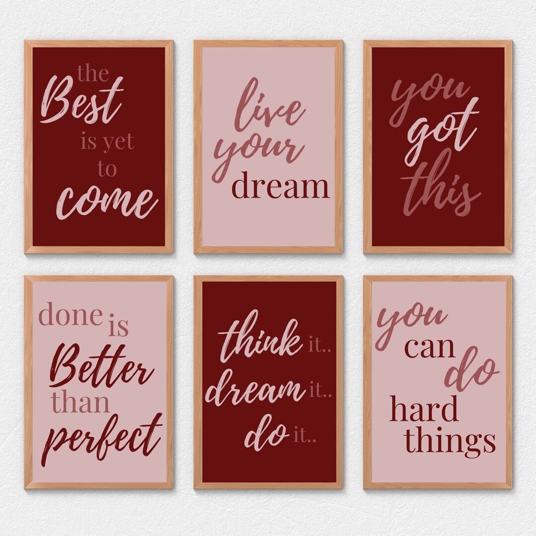 Printable AFFIRMATION WALL Art,inspirational Quotes,inspirational Wall ...