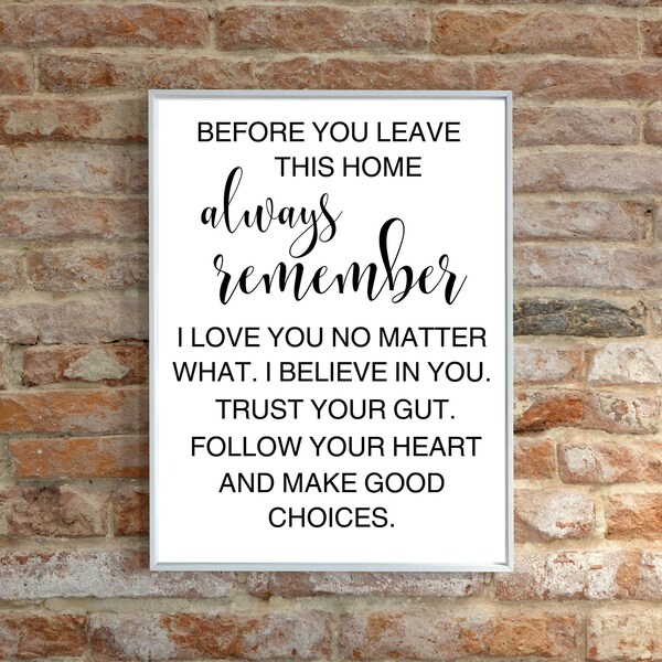 Before You Leave This Home - Etsy