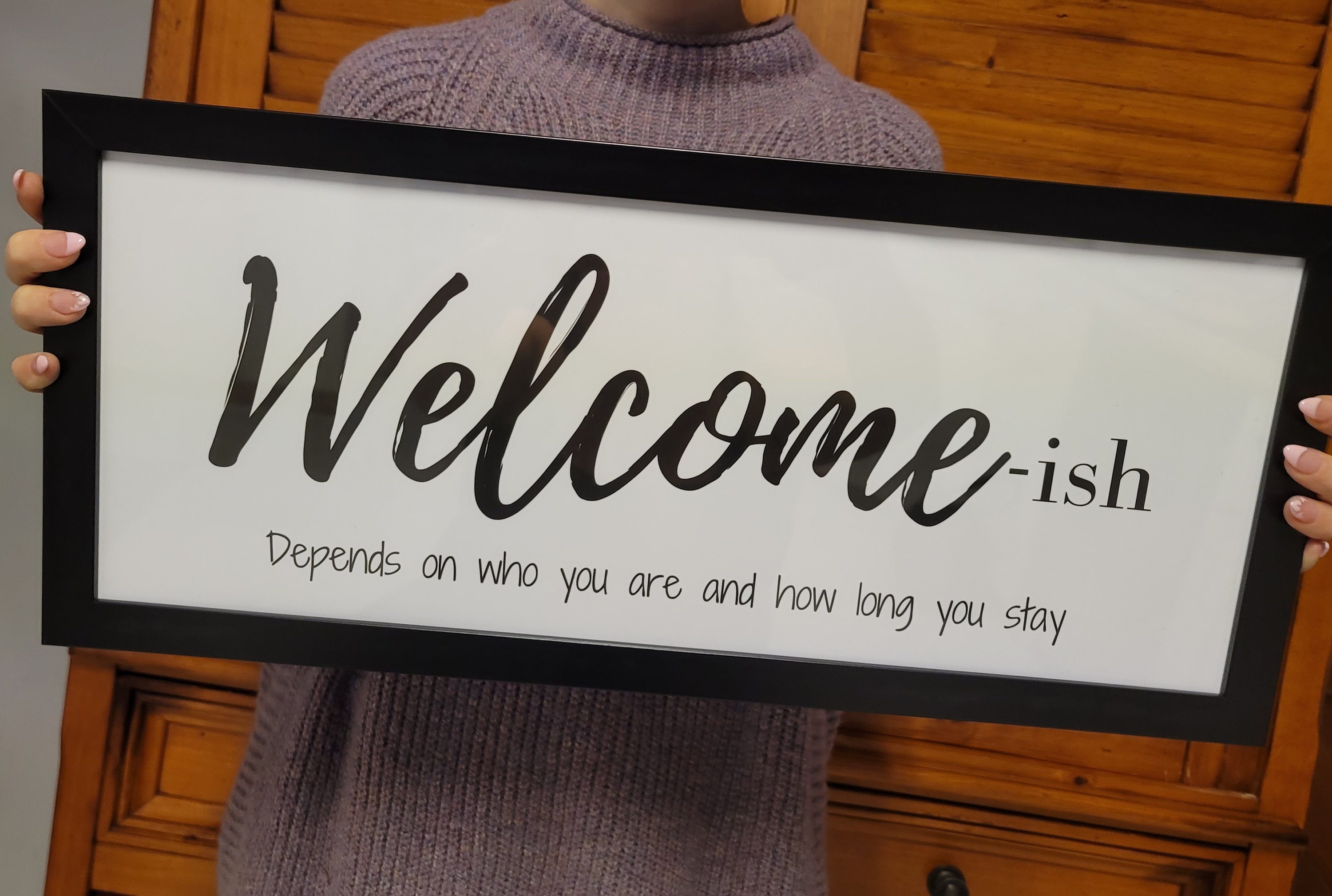 Welcome-ish SIGN, Funny Welcome Sign, Entryway Decor, Funny Printable ...