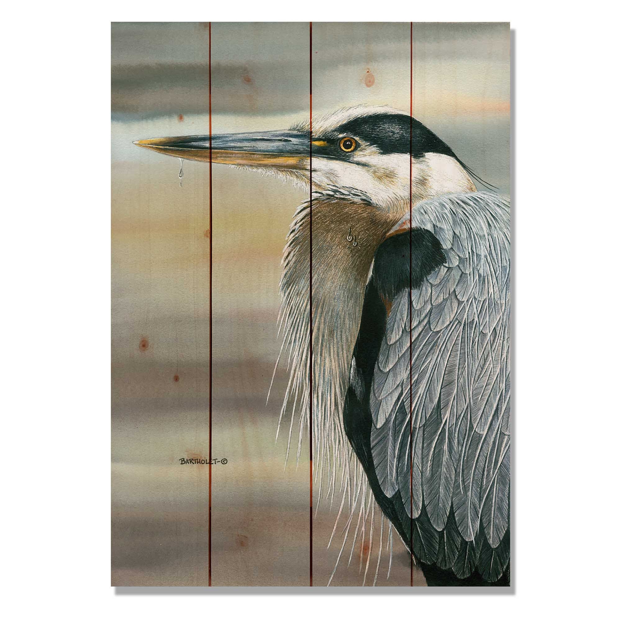 Bird Art Print On Wood / Wood Wall Art / Pallet Wall Art / | Etsy