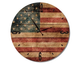 American Flag Clock | Etsy