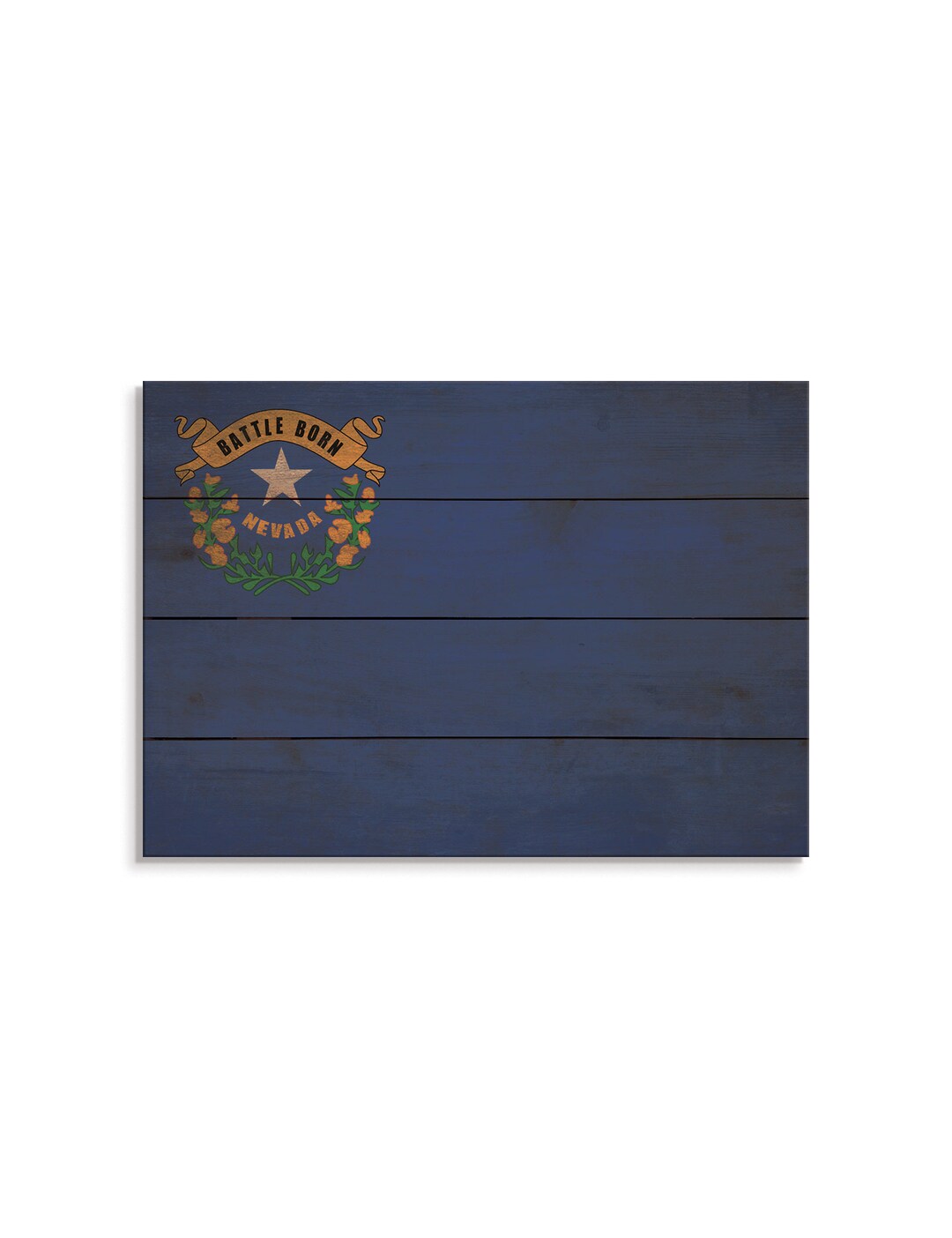 Nevada State Flag on Wood Pallet / Nevada Flag Print / Nevada Wood Wall ...