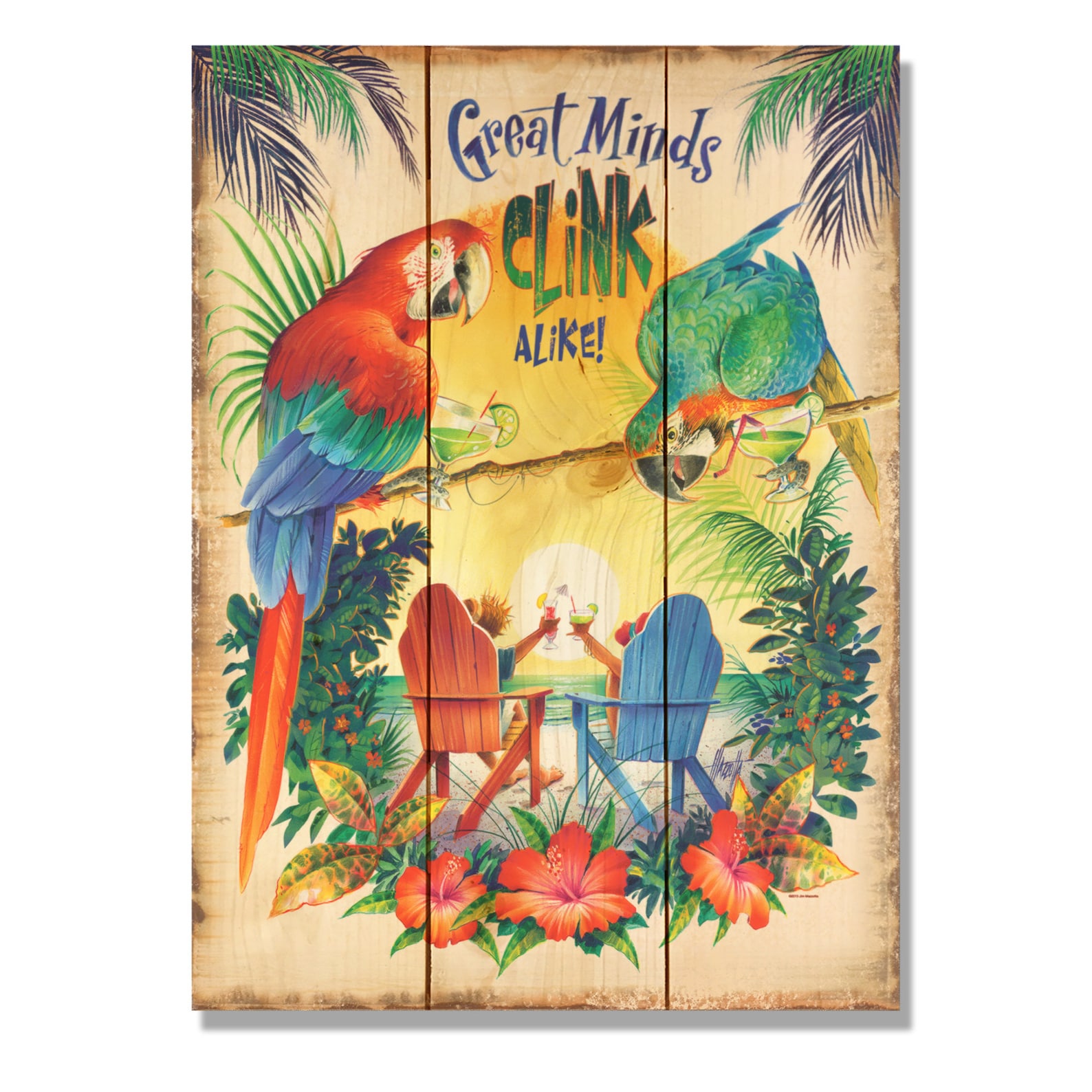 Great Minds Clink Alike by Jim Mazzotta Wood Print / Art Print - Etsy