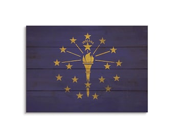 Indiana Flag License Plate IN State Official Flag Symbol Auto - Etsy