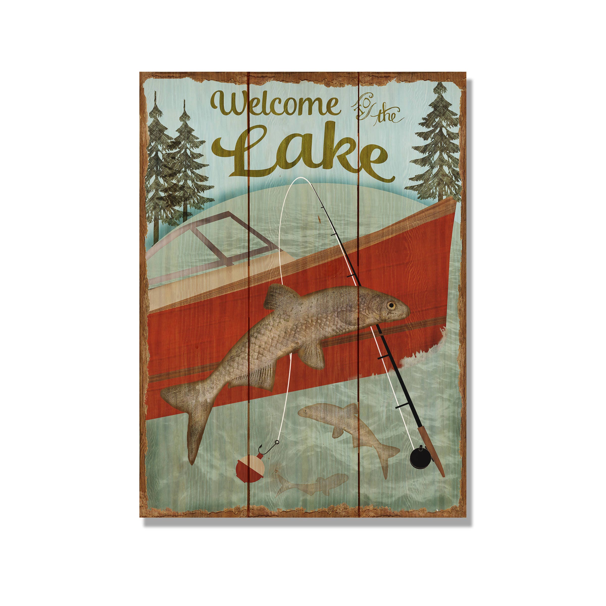 Welcome Lake, Lake House Welcome Sign, Wood Wall Hanging Print, Cabin ...