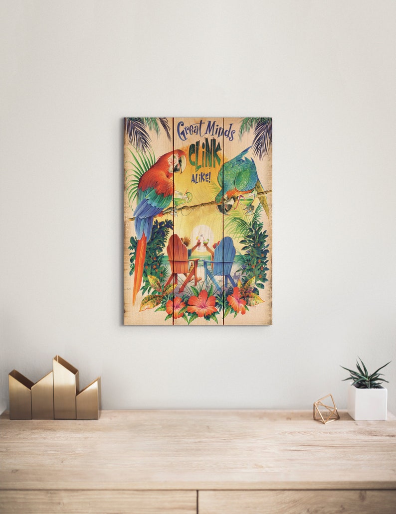 Great Minds Clink Alike by Jim Mazzotta Wood Print / Art Print - Etsy