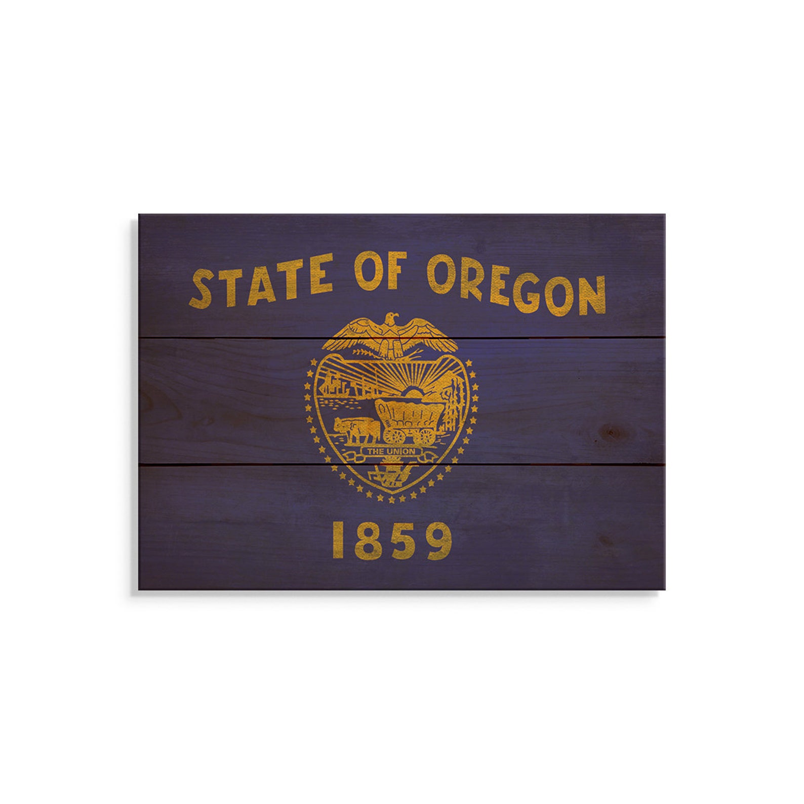 Oregon State Flag on Wood Pallet / Oregon Flag Print / Oregon Wall Art ...