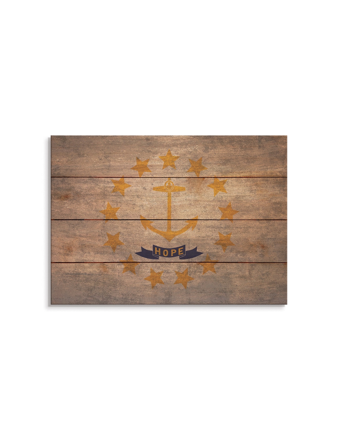 Rhode Island State Flag on Wood Pallet / Rhode Island Flag Print ...