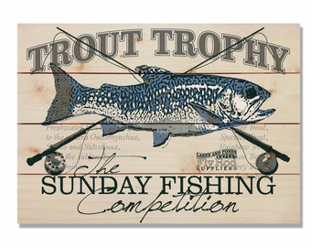 Fly fishing poster | Etsy