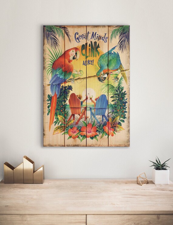 Great Minds Clink Alike by Jim Mazzotta Wood Print / Art Print - Etsy