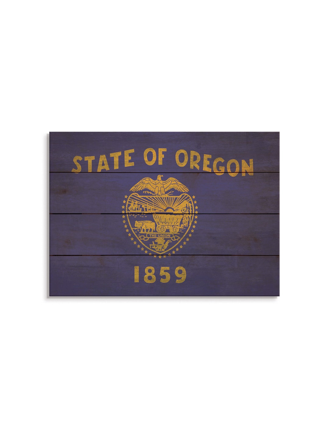 Oregon State Flag on Wood Pallet / Oregon Flag Print / Oregon Wall Art ...