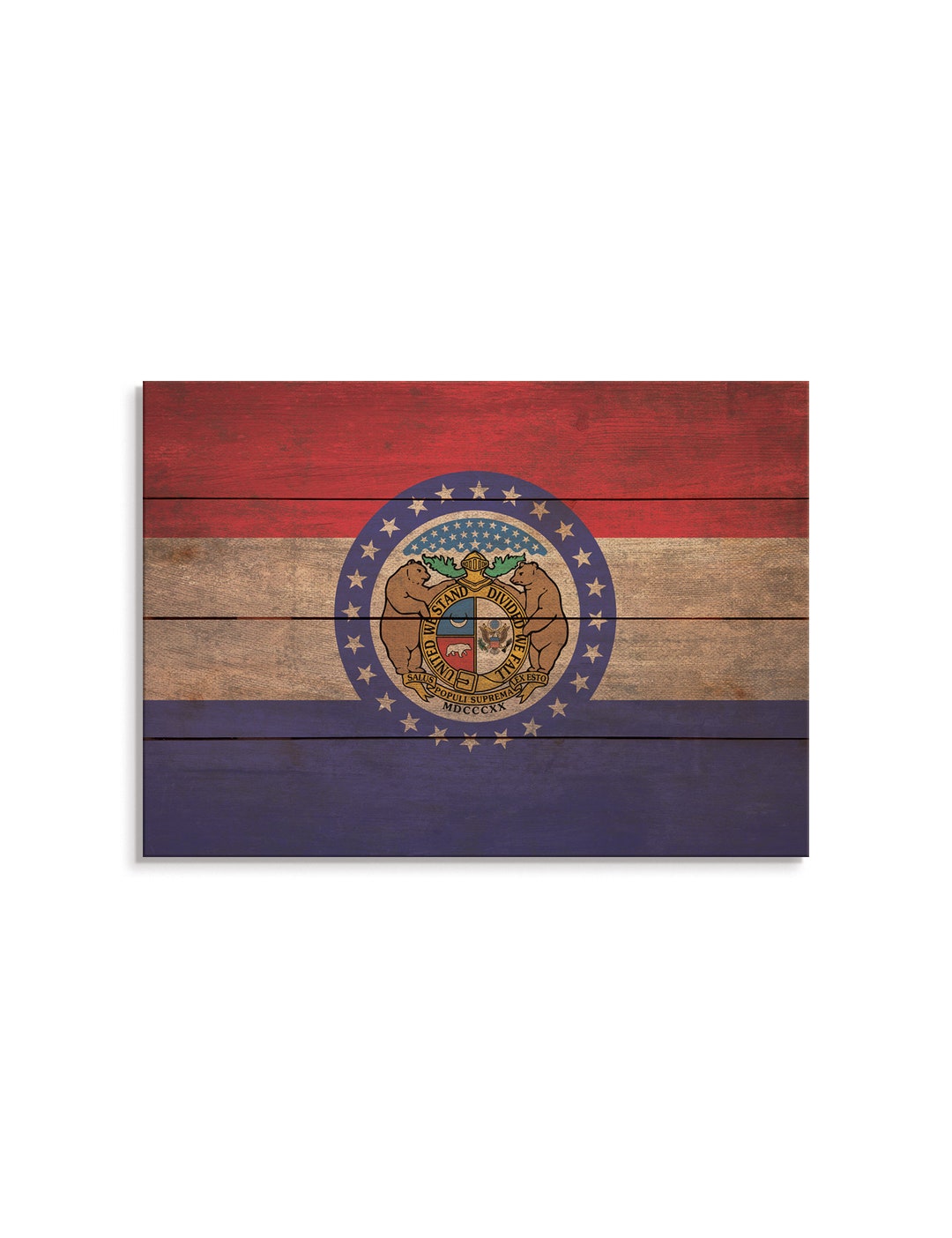 Missouri State Flag on Wood Pallet / Missouri Flag Print / Missouri ...