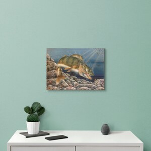 Walleye Print / Wood Pallet Wall Art / Rustic Home Decor / Walleye ...