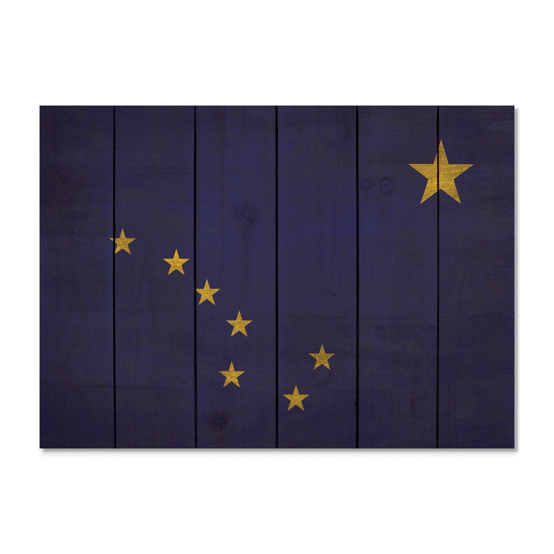 Alaska State Flag on Wood Pallet / Alaska Flag Print / Alaska | Etsy