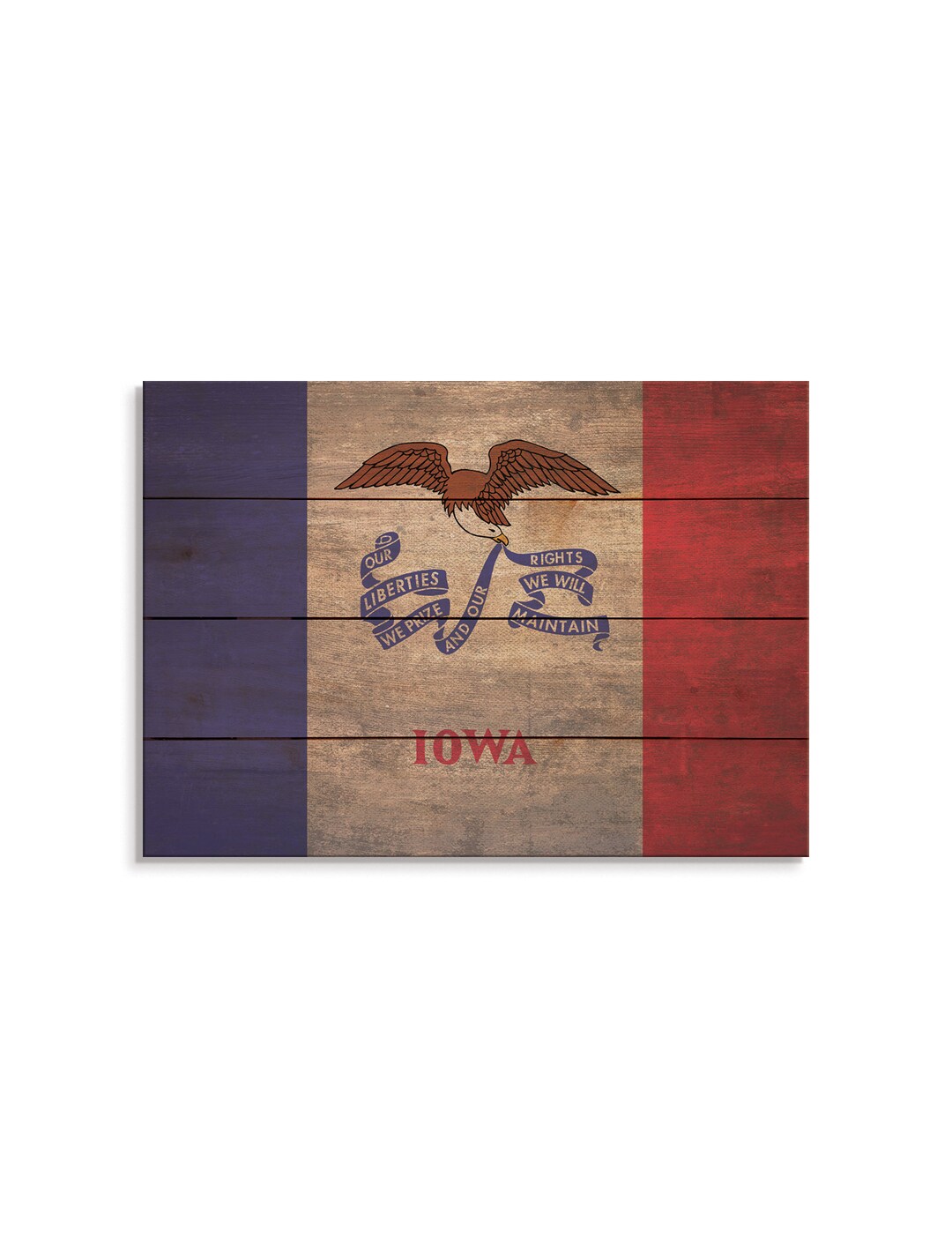 Iowa State Flag on Wood Pallet / Iowa Flag Print / Iowa Wall Art / Iowa ...