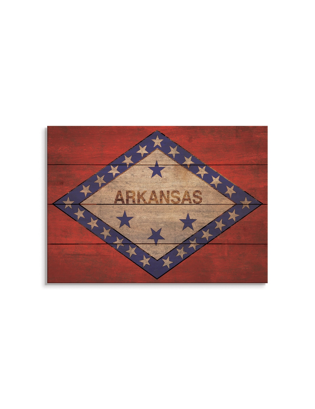 Arkansas State Flag on Wood Pallet / Arkansas Flag Print / Arkansas ...
