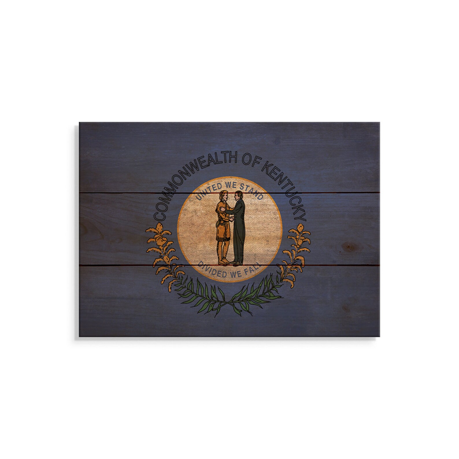 Kentucky State Flag on Wood Pallet / Kentucky Flag Print / Kentucky ...