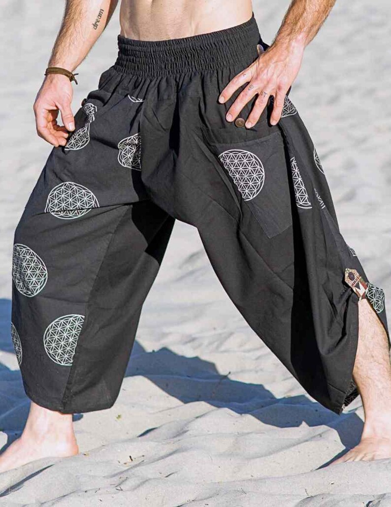 Harem Pants Men Men's Yoga Pants Sacred Geometry | Etsy