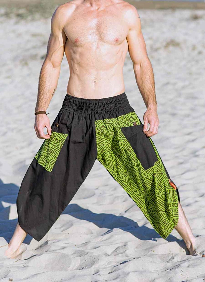 Harem Pants Men Men's Yoga Pants Sacred Geometry | Etsy