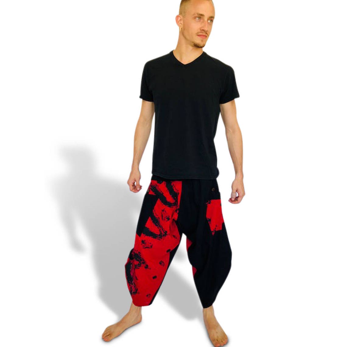 Printed Pants Men's Yoga Pants Meditation Men Pants - Etsy