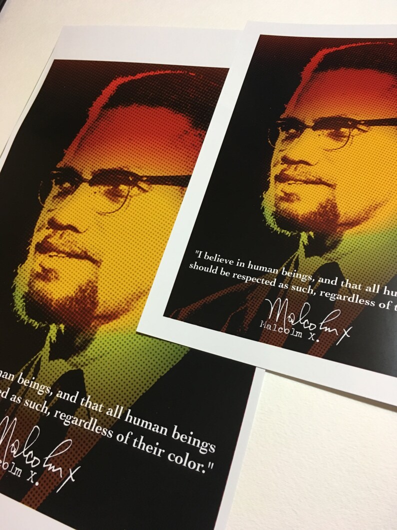 Malcolm X Quote Poster 11x17 Inches Awesome Poster. - Etsy