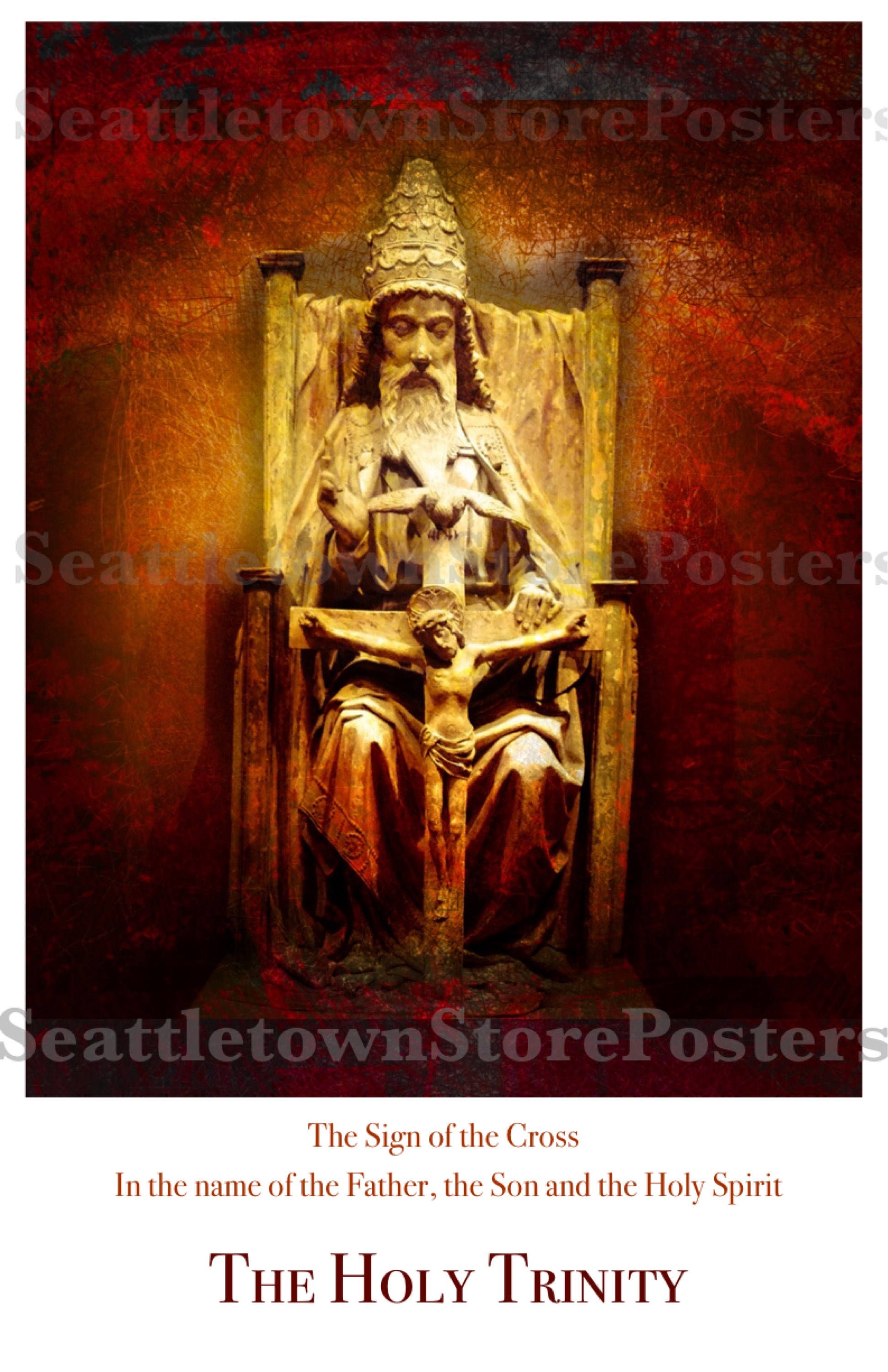 The Holy Trinity Sign of the Cross 11x17 or 8.5x11 Poster Religious ...