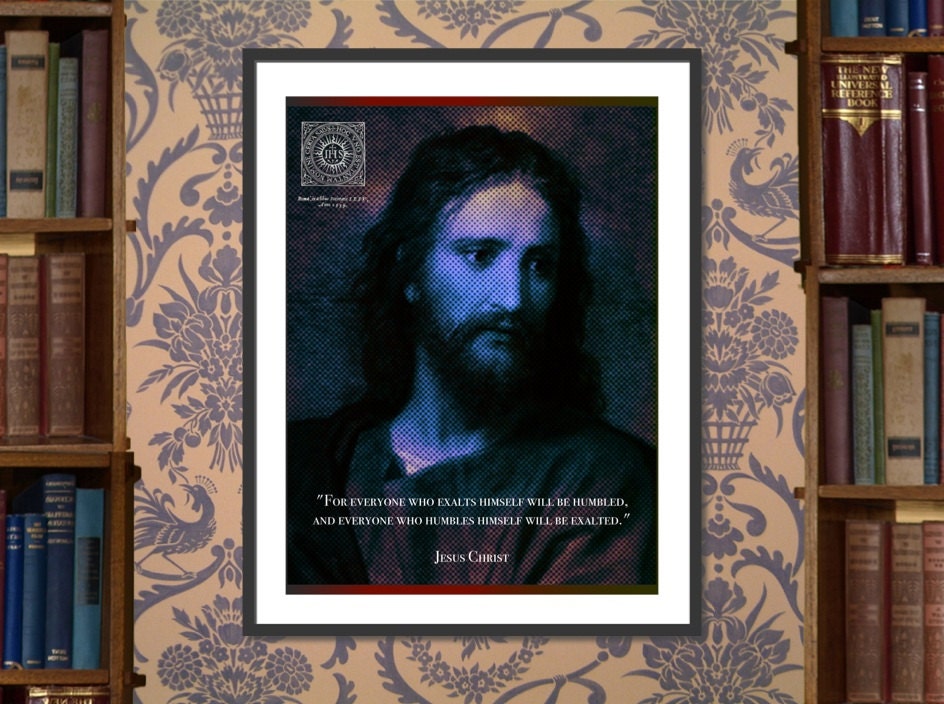 Jesus Christ on Humility Quote Inspirational Digital Poster - Etsy