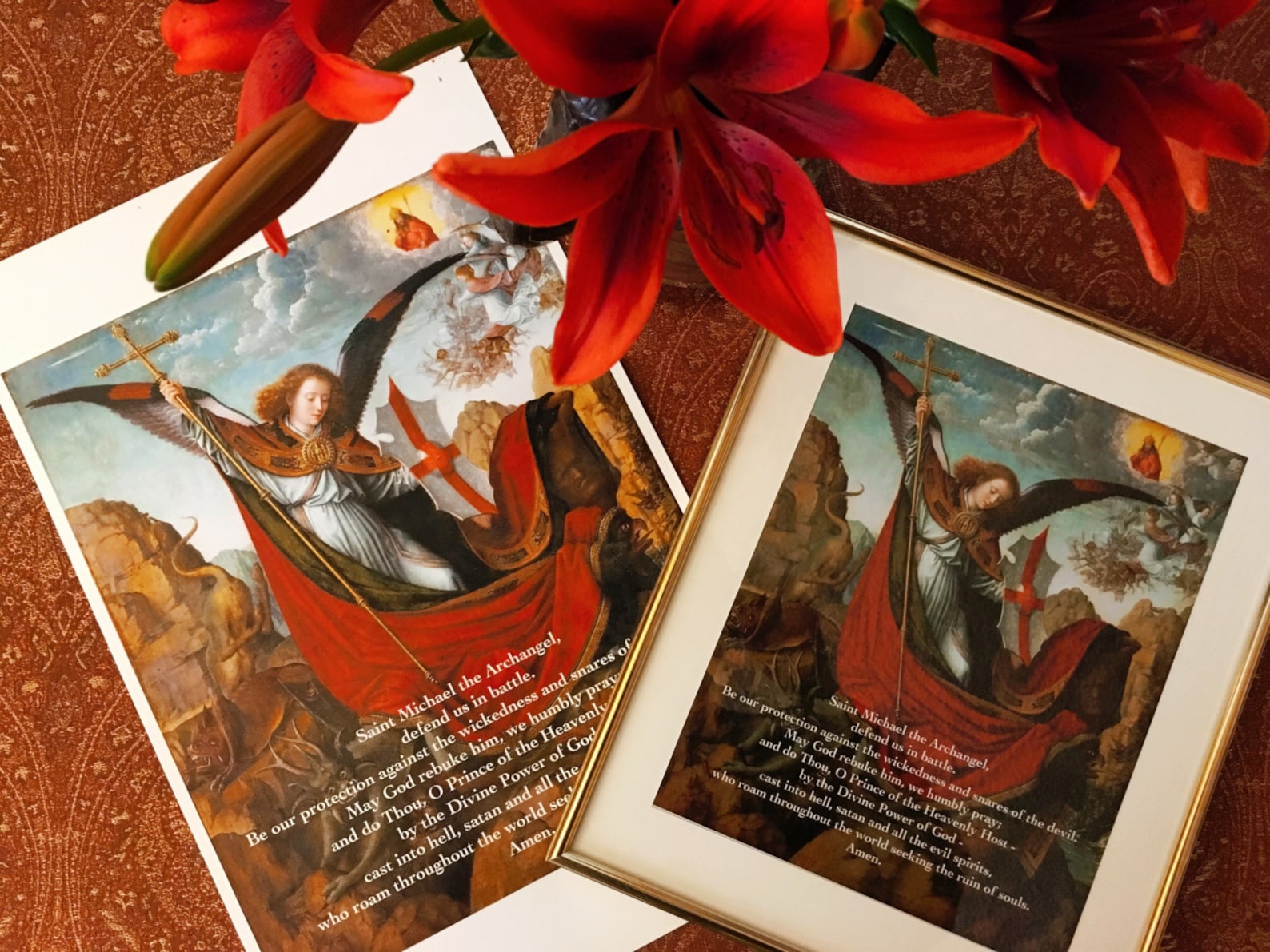 St. Michael the Archangel Prayer Poster Religious Print - Etsy
