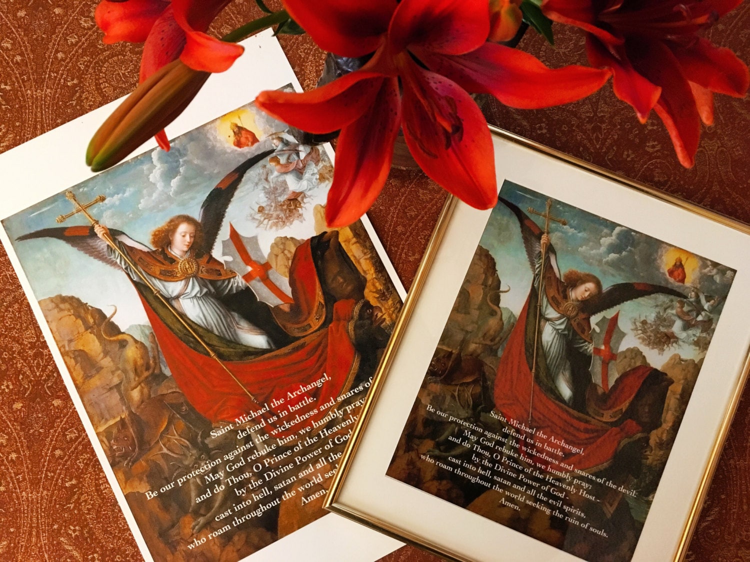 St. Michael the Archangel Prayer Poster Religious Print - Etsy